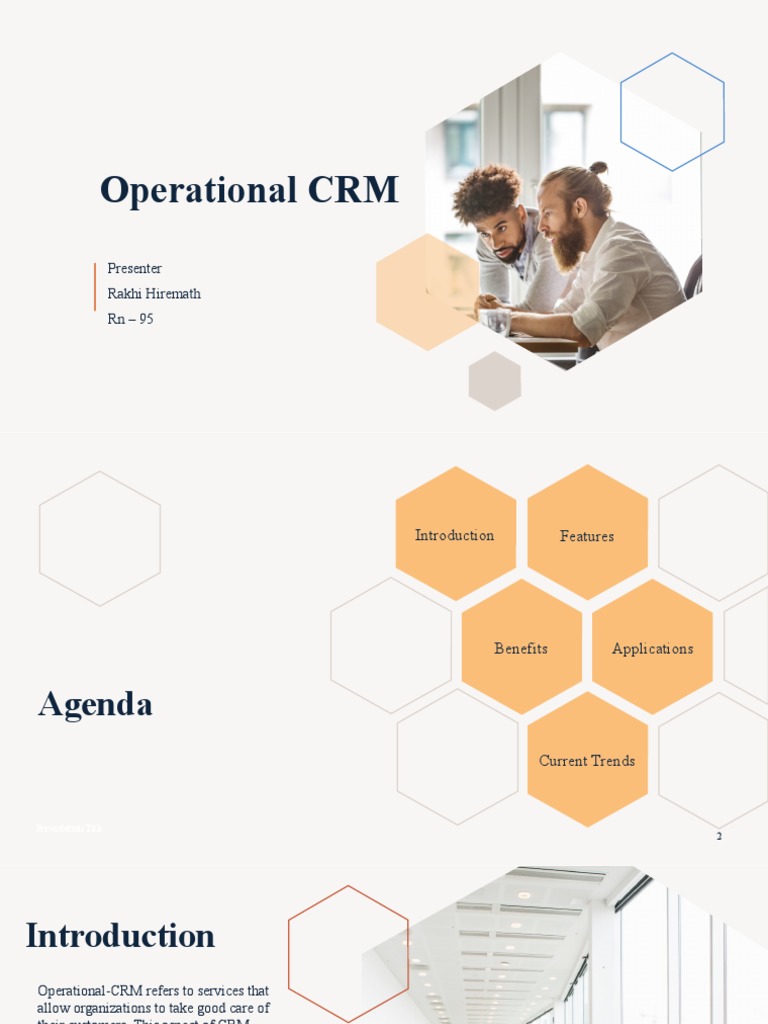 Operational CRM: Presenter Rakhi Hiremath RN - 95 | PDF | Customer Relationship Management | Sales