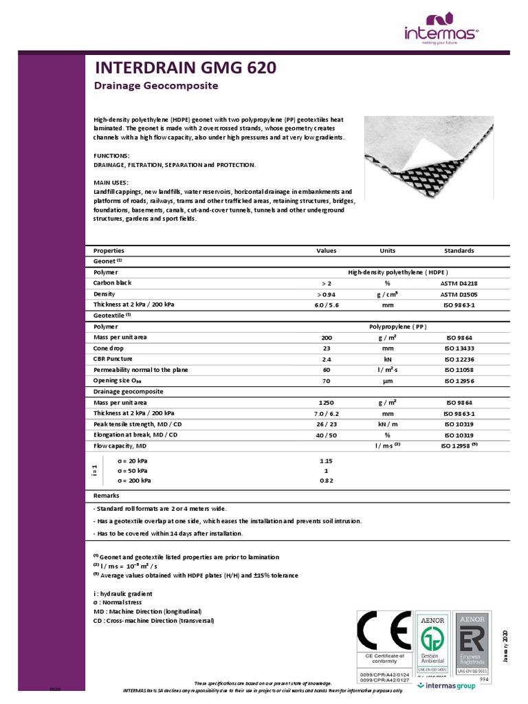 Ds - INTERDRAIN GMG 620 - en | PDF | Materials | Civil Engineering