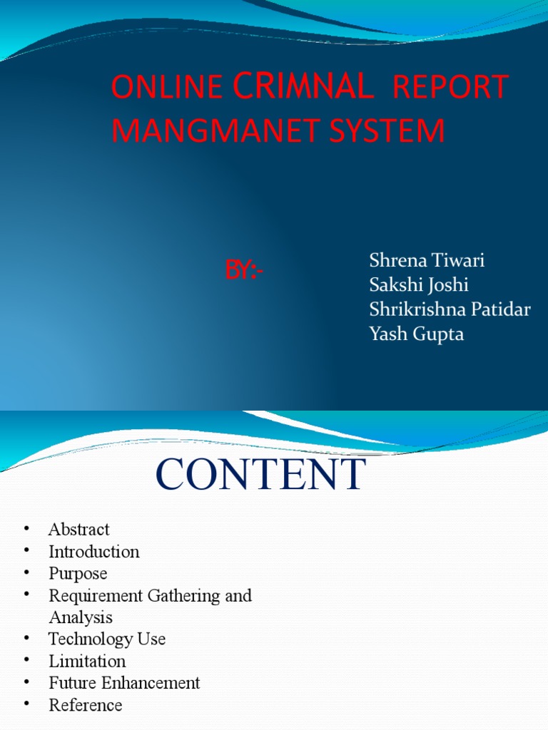 Online Crime Reporting System Pdf Ajax Programming Information Age 