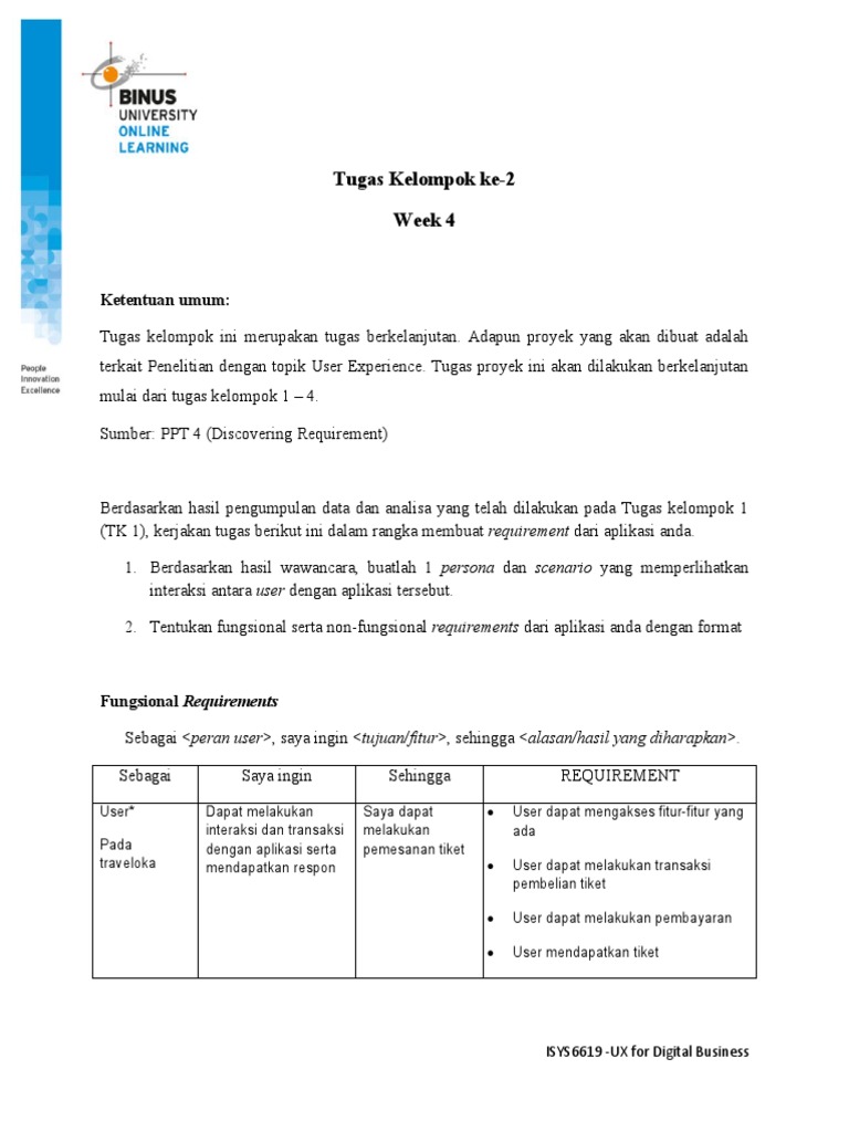 UX For Digital Business - TK 2 - R1 | PDF