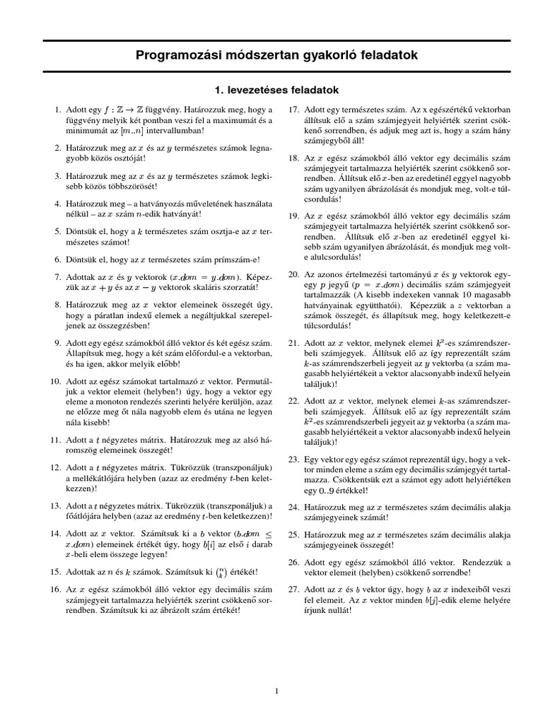 Felad 1 | PDF