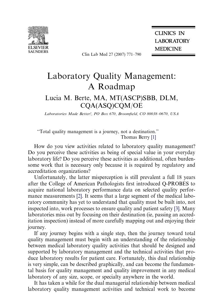 Lab. Quality Management 2 | Download Free PDF | Lean Manufacturing ...