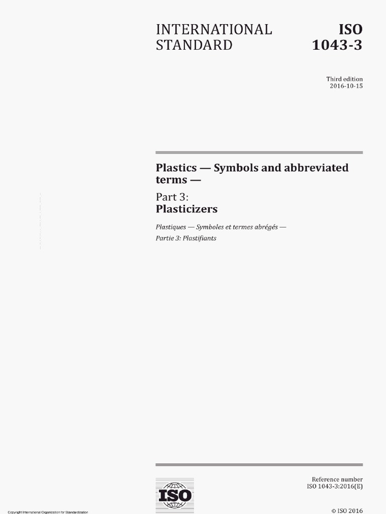 Iso 1043-3-2016 | PDF