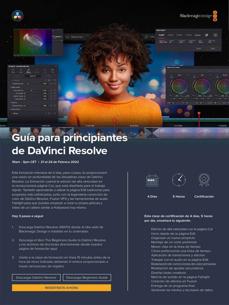 Introducción a DaVinci Resolve: una guía paso a paso de 4 días para ...