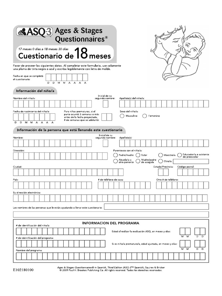 ASQ-3 (17meses - 18m y 30d) | PDF