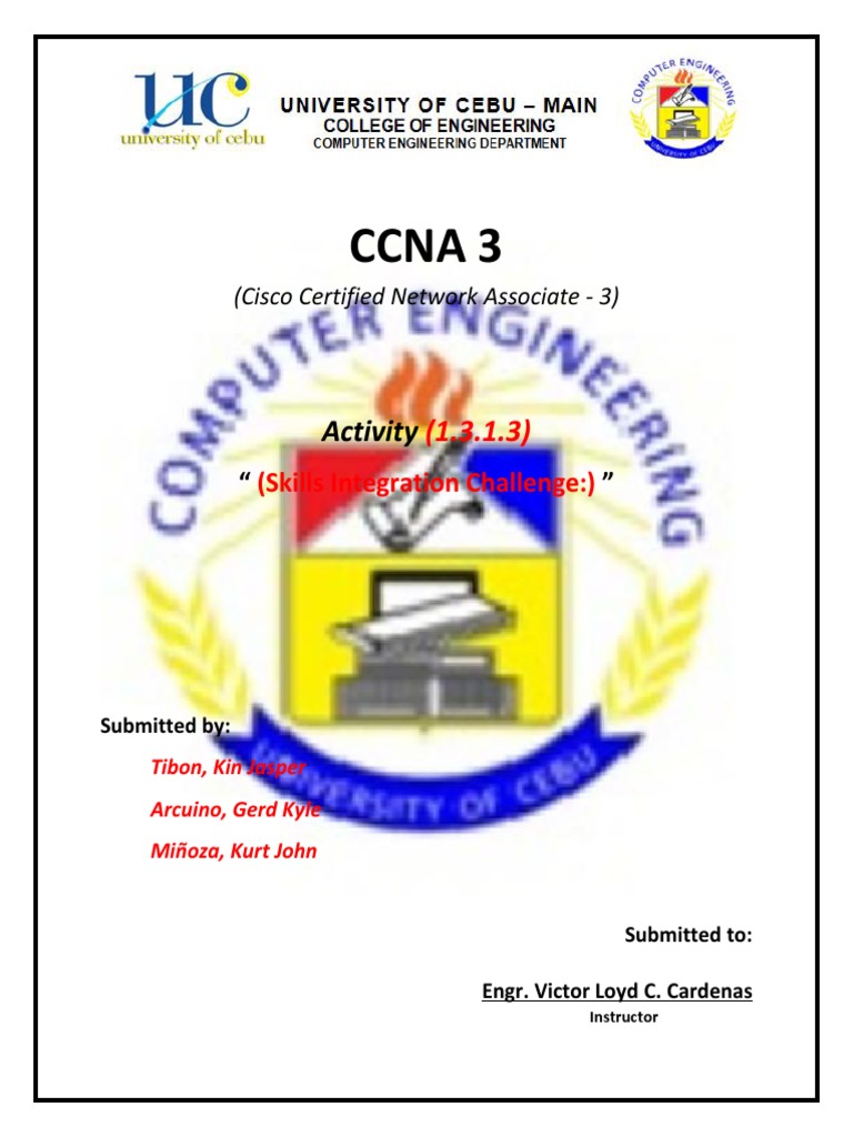 1.3.1.3 Packet Tracer Skills Integration Challenge | PDF | Computer Network | Communications ...