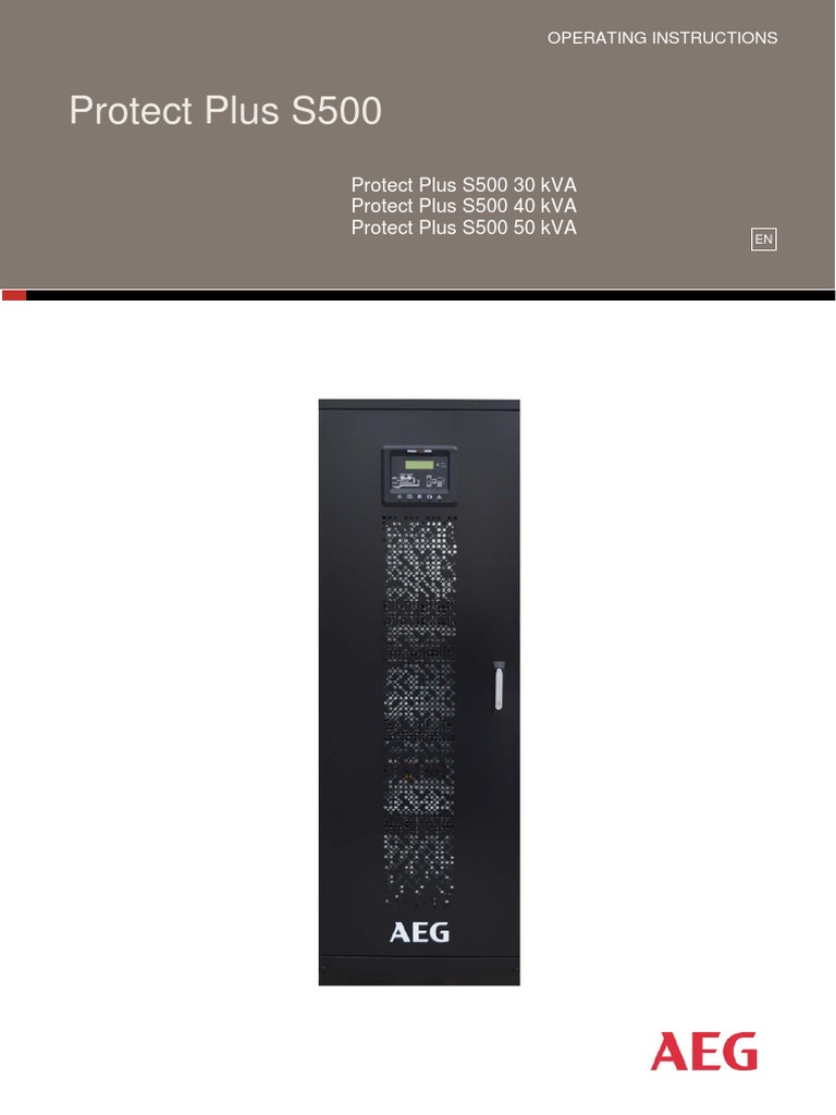 Protect Plus S500 UPS Operating Manual | PDF | Alternating Current ...