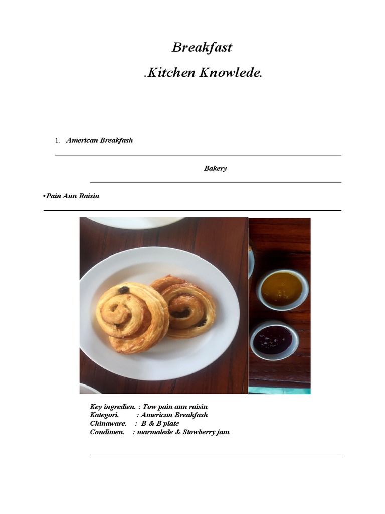 American Breakfast Menu Essentials | PDF