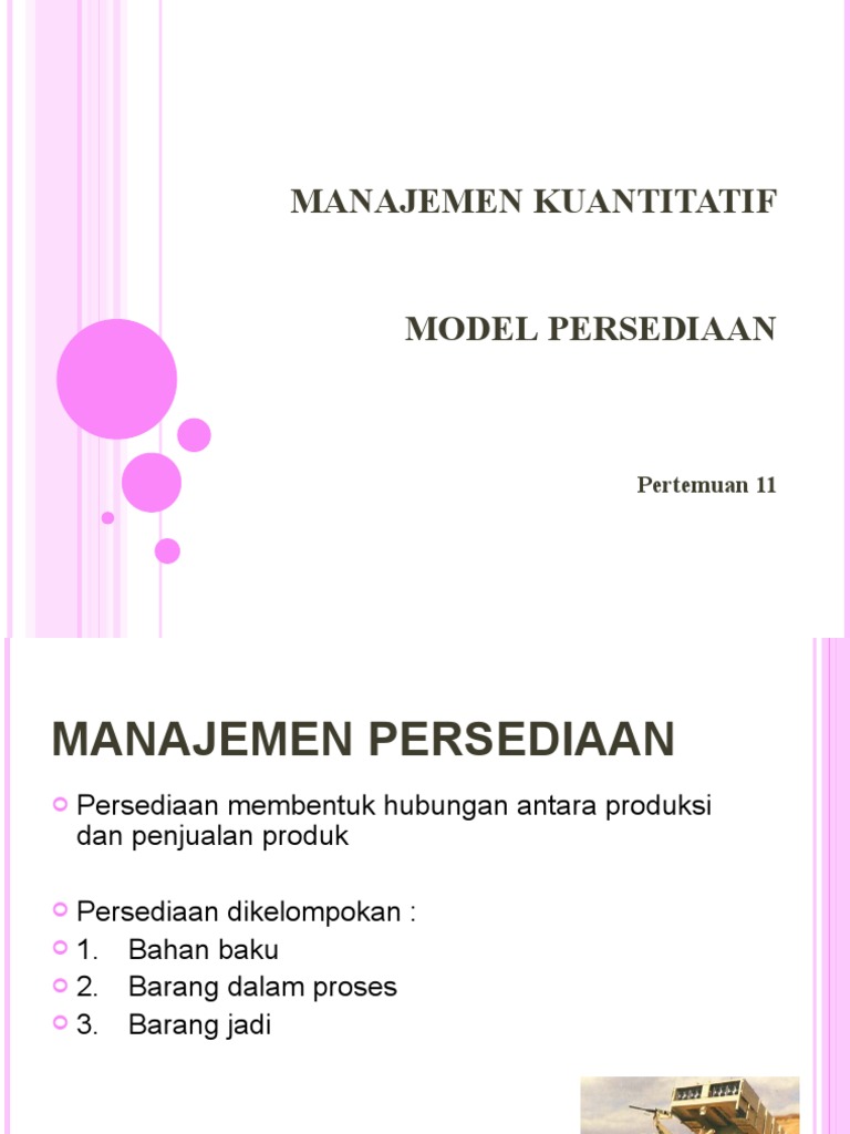 Pertemuan 12 Model Persediaan | PDF