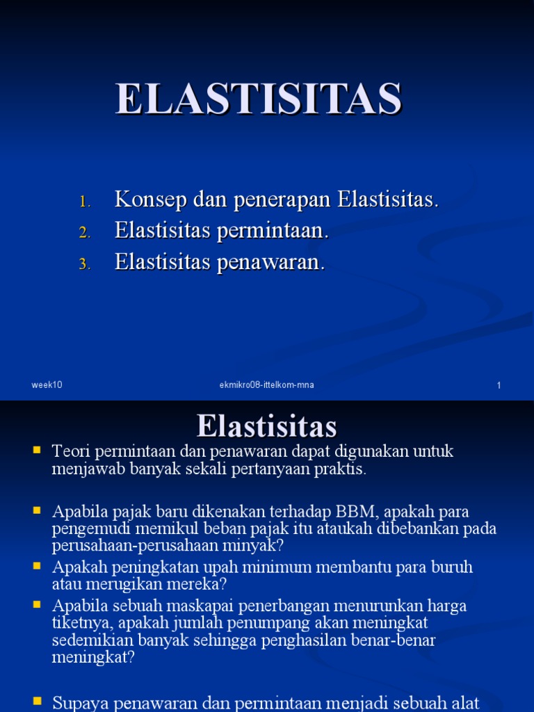 M3. KONSEP Elastisitas | PDF