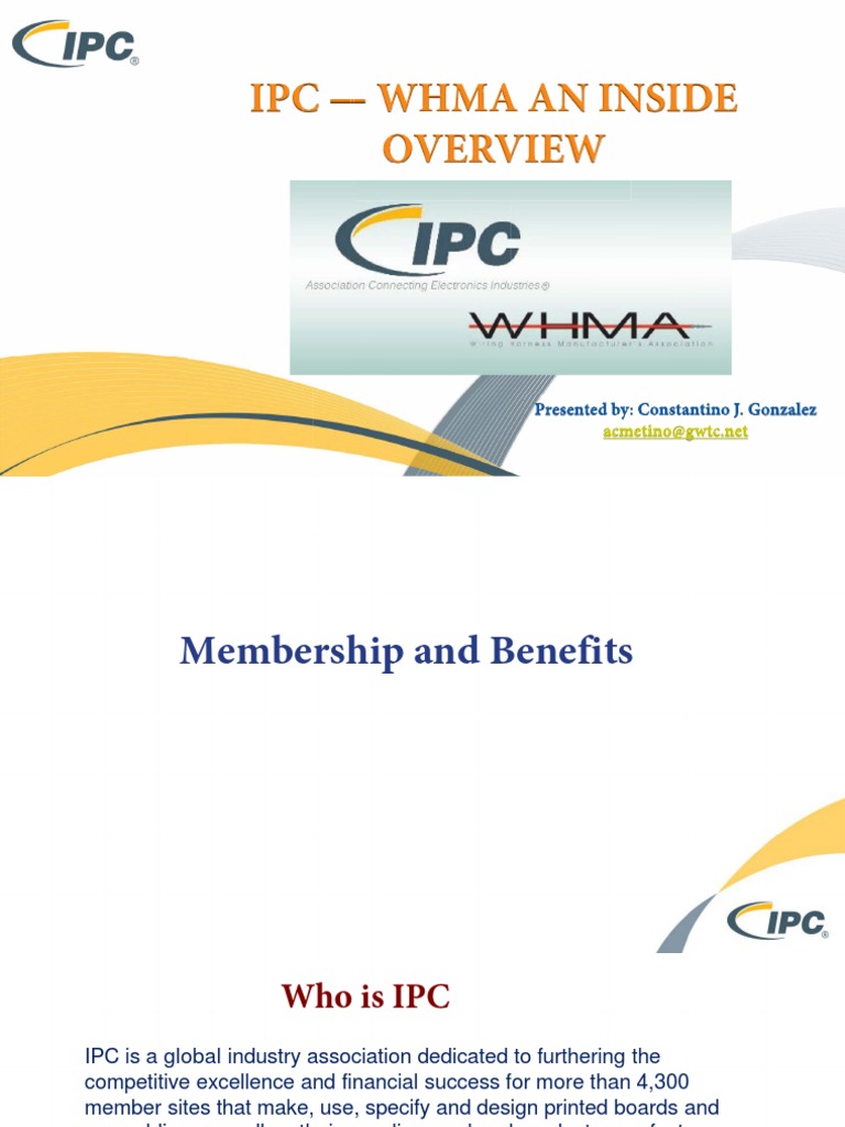 IPC and WHMA Standards Supporting The Automotive and Wire Harness ...