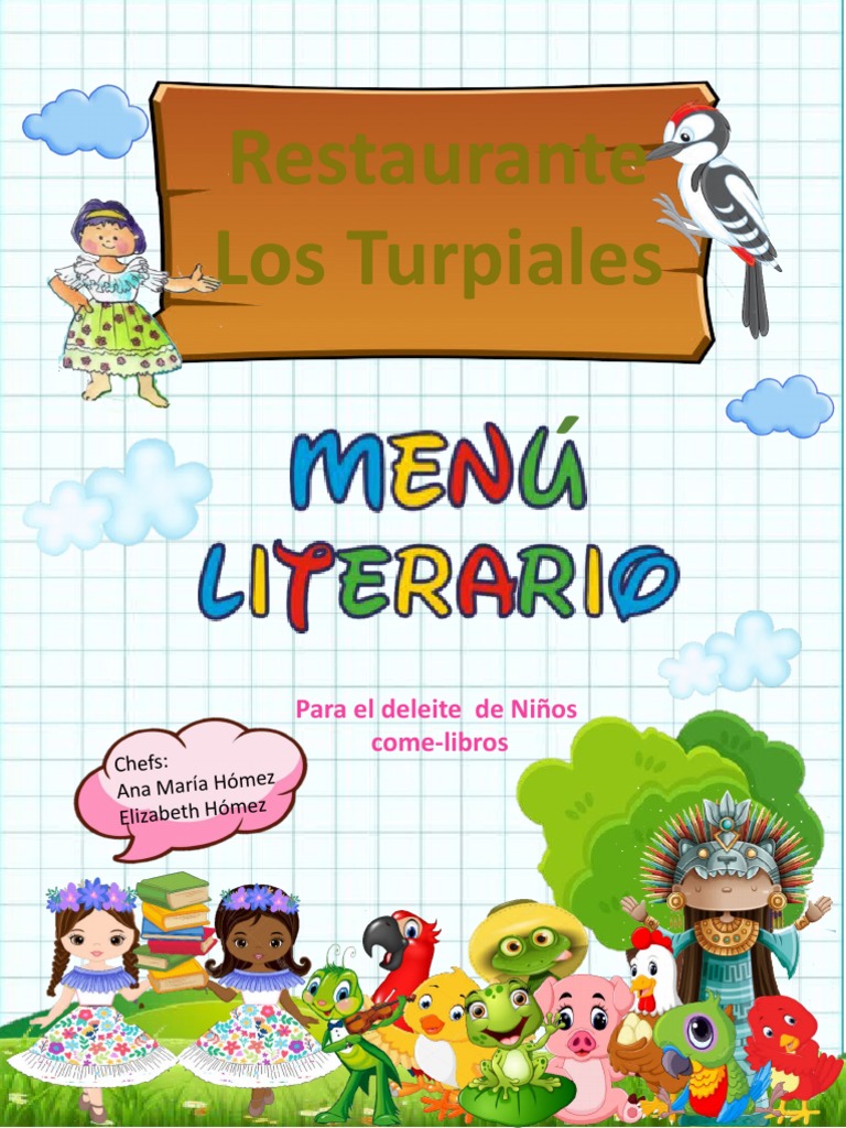 Menu Literario Ana María Hómez y Elizabeth Hómez | PDF | Preparación de ...