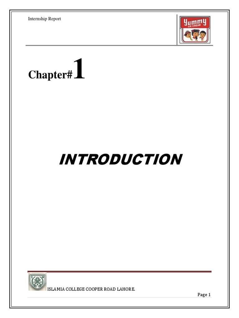 Internship Report On Yummy Ice Cream | PDF | Employment | Marketing