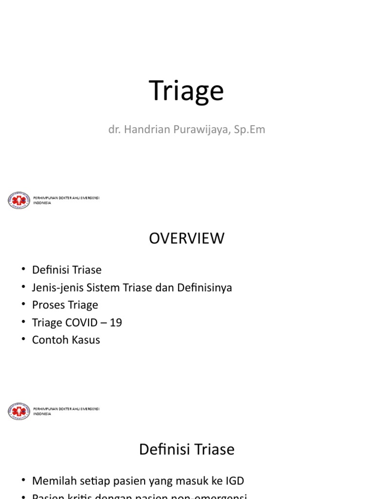 Panduan Triase Kegawatdaruratan COVID-19 | PDF