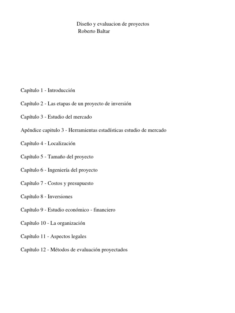 Diseño y Evaluacion de Proyectos | PDF | Procesos de negocio | Business