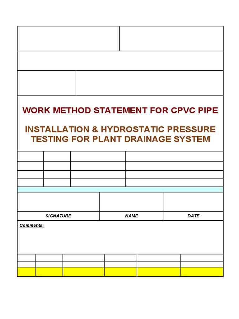 CPVC Pipe Installation & Testing Guide | PDF | Quality Assurance | Pipe ...