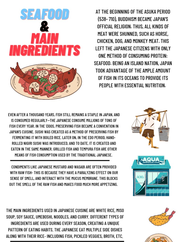 Seafood and Main Ingredients | PDF | Japanese Cuisine | Foods