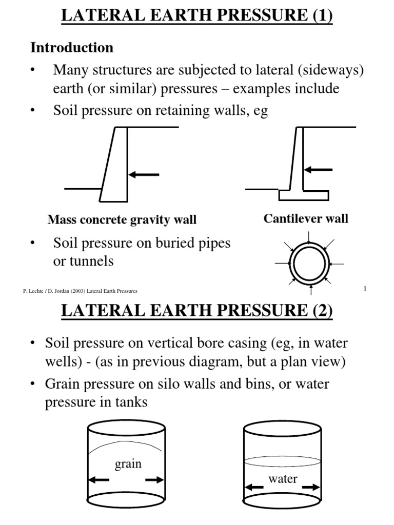 Topic 6_ Lateral_Earth_stress | PDF | Deep Foundation | Drainage