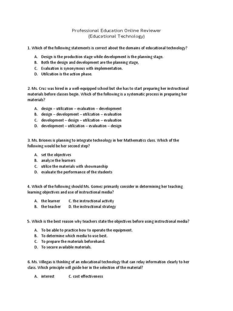 Prof Ed 3 | PDF | Educational Technology | Teaching Method