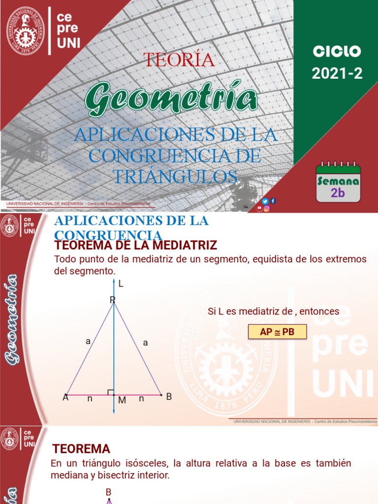 Semana 2b Aplicaciones de La Congruencia Teoría Pre 2023-1 | PDF ...