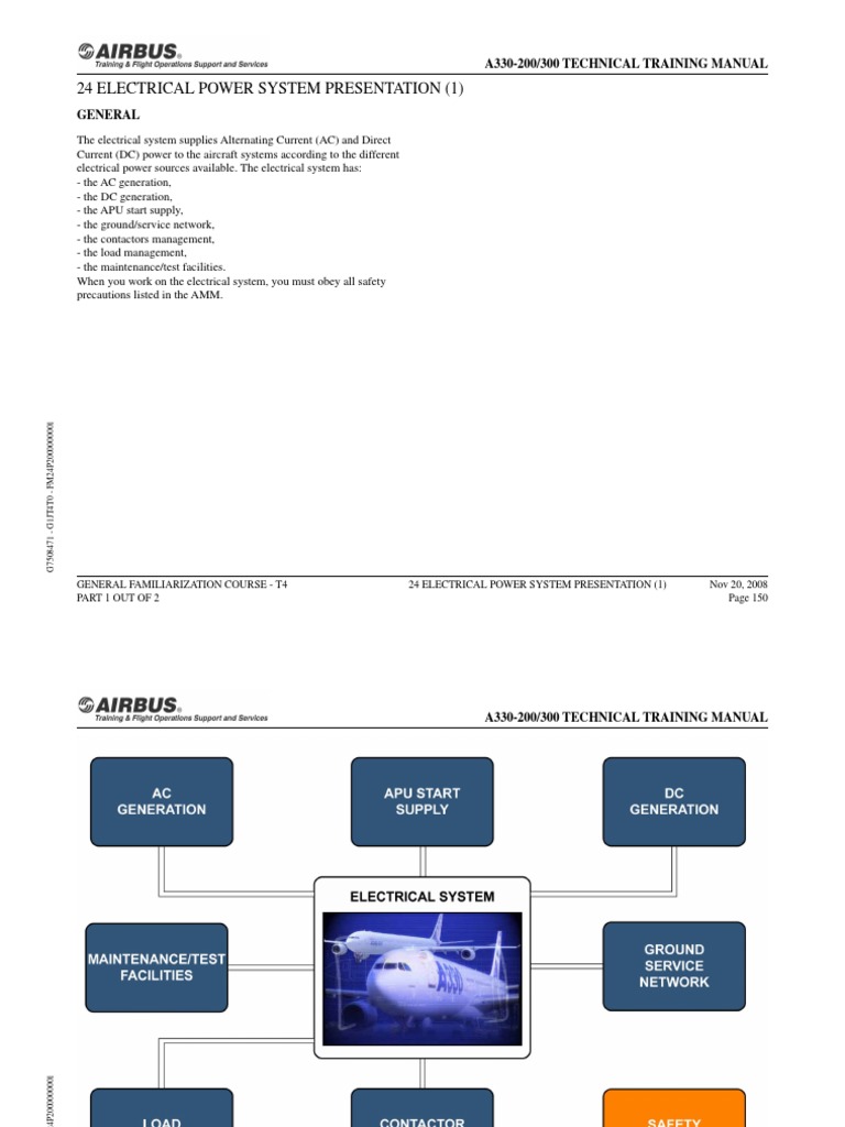 A330 Electrical Power System Overview | PDF | Electric Power System | Direct Current