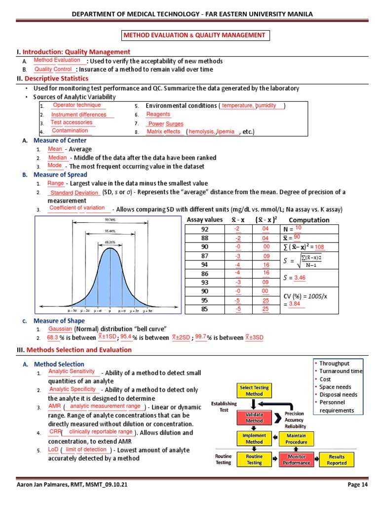Week 5 - QA & QC | PDF | Sensitivity And Specificity | Medical Diagnosis