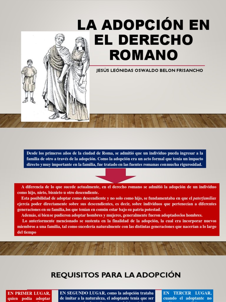 La Adopción EN EL DERECHO ROMANO. | PDF | Adopción | Justicia