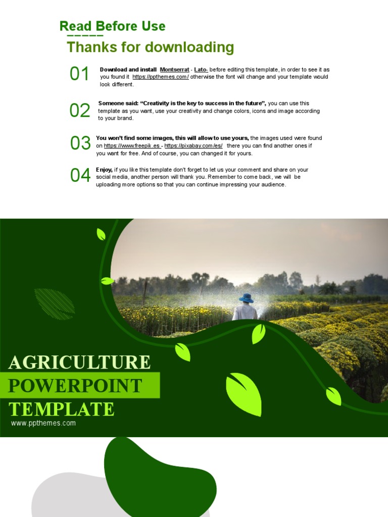 Ppthemes Agriculture Powerpoint Template Pdf Computing Mass Media