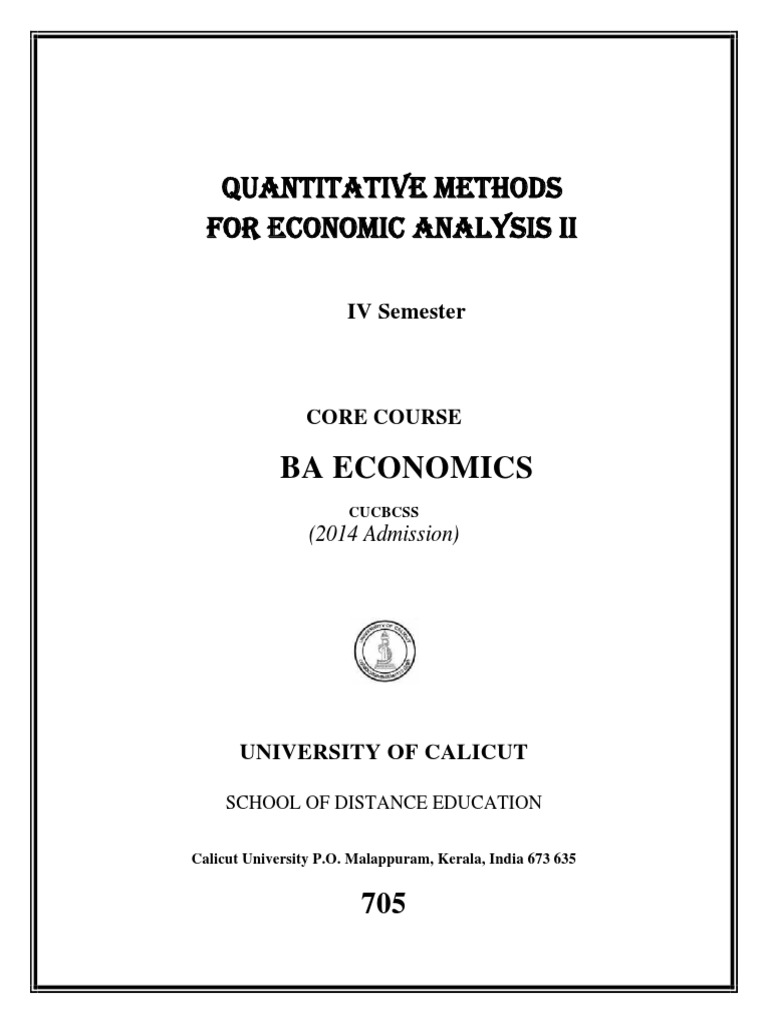 Quantitative Methods For Economic Analysis II On02june2016 | PDF | Derivative | Continuous Function