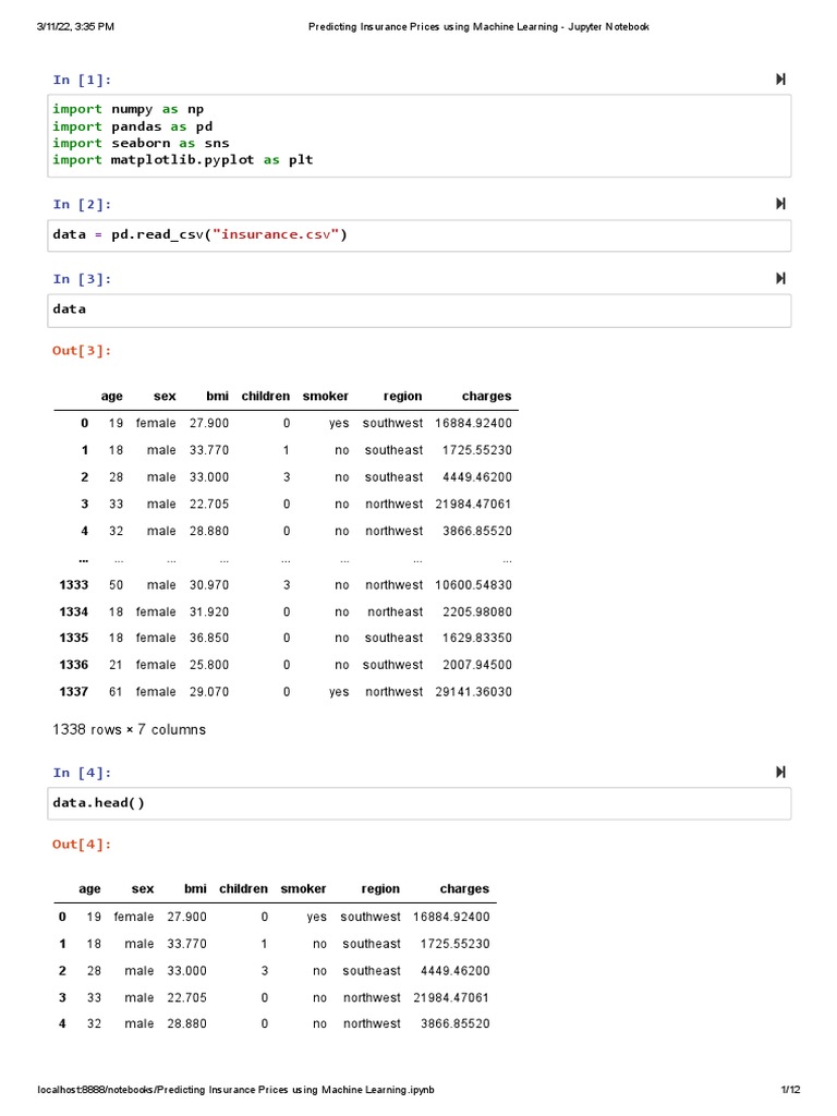 ML for Predicting Insurance Prices | PDF | Learning | Computer Science
