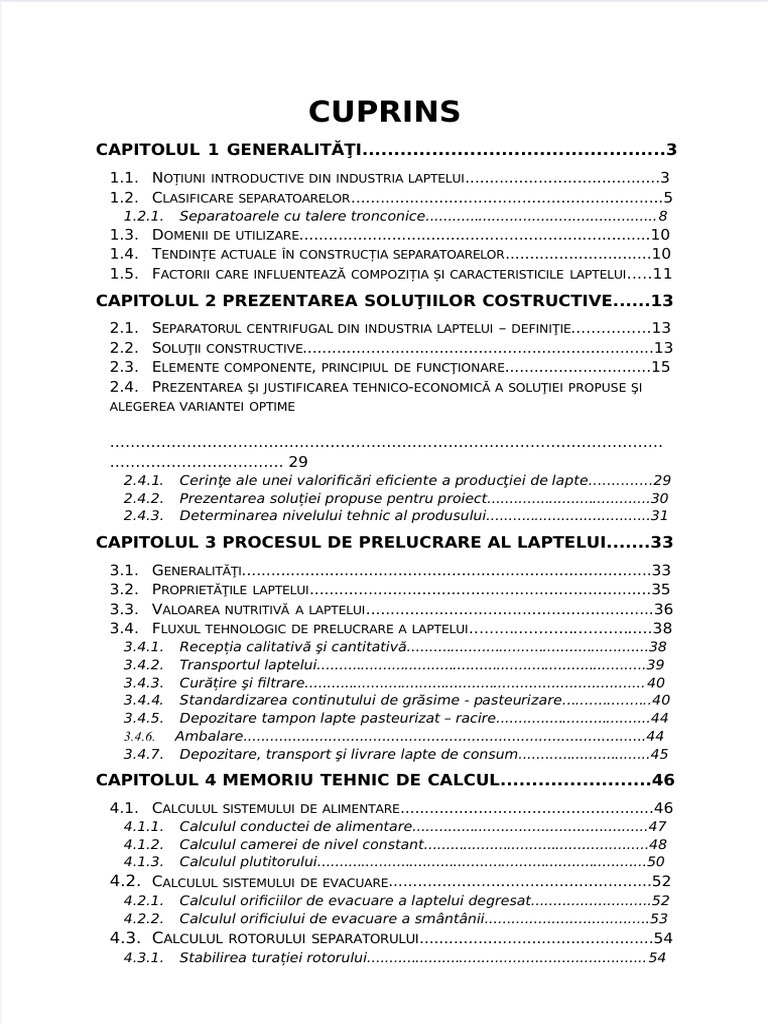 Separator Centrifugal de Lapte | PDF