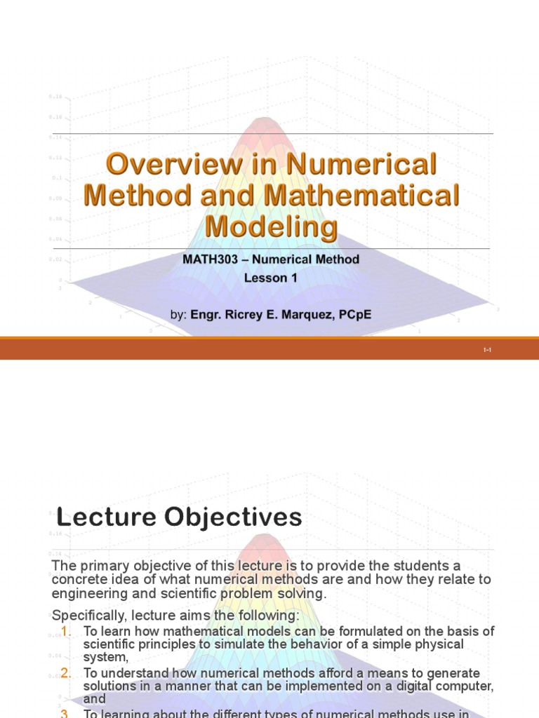Overview in Numerical Methods and Mathematical Modeling-Merged-Compressed | PDF | Matlab ...
