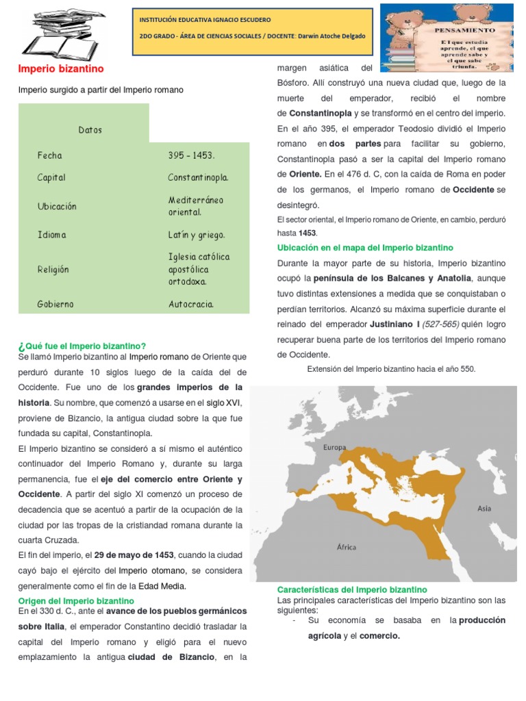 Caída de Constantinopla y el Imperio Bizantino | PDF | imperio ...