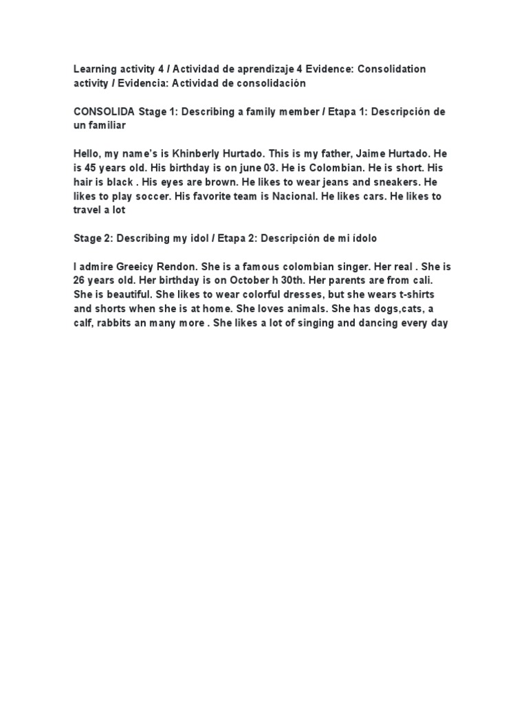 Learning Activity 4 Ingles Complementario | PDF