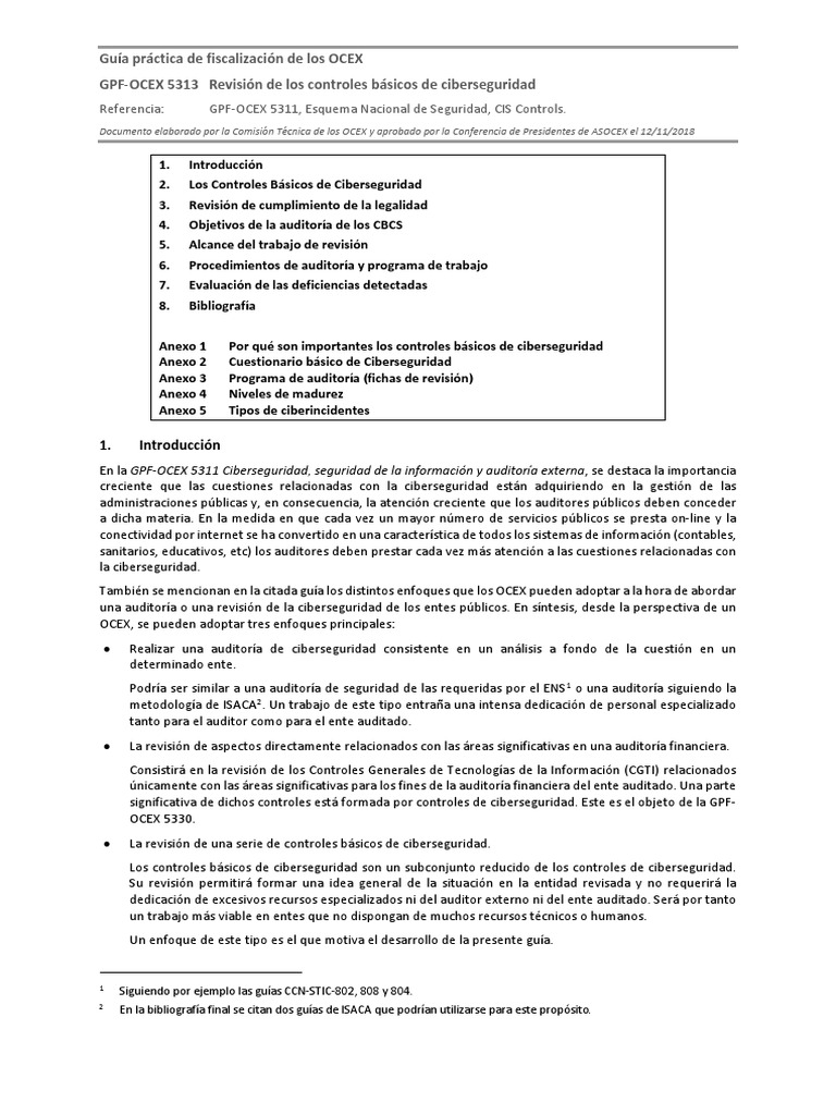 Tema 65. Los Controles Básicos de Ciberseguridad | PDF | La seguridad informática | Seguridad