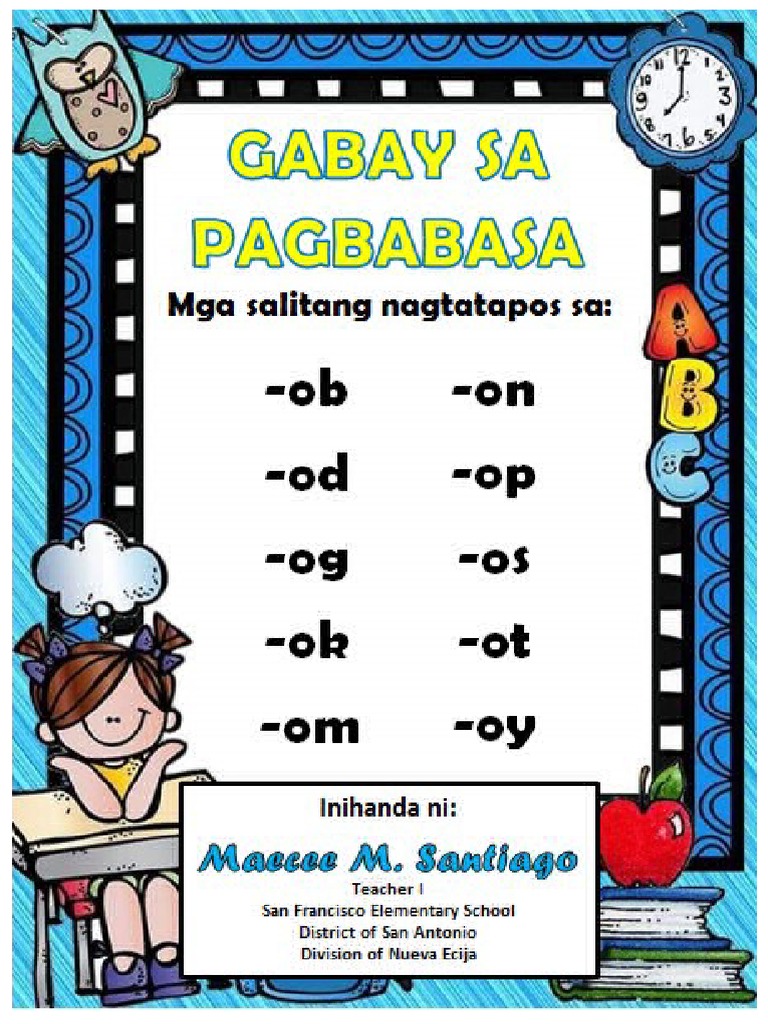 Mga Salitang Nagtatapos Sa - Ob, - Od, - Og, - Ok, - Om, - On, - Op ...