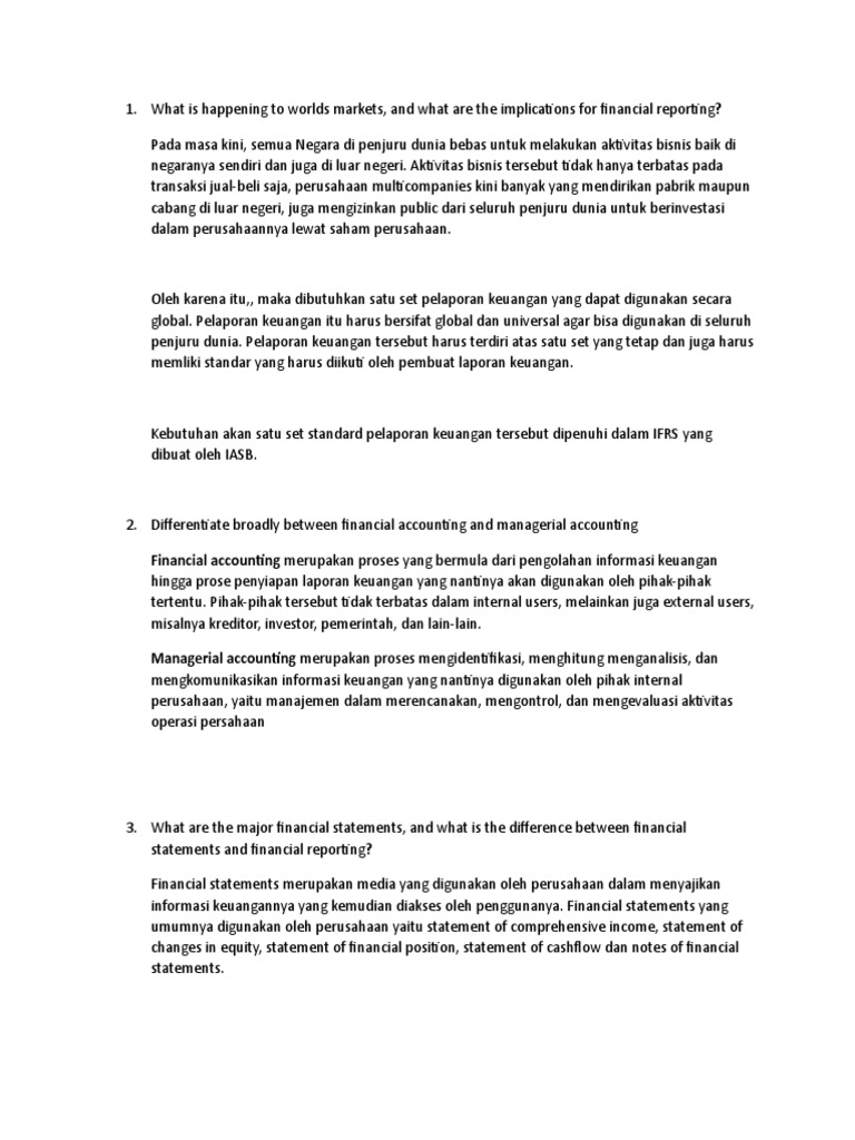 Question Chapter 1 Intermediate Accounting | PDF