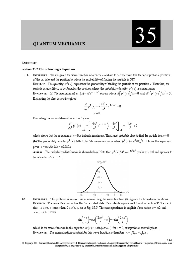 CH 35 - Total Solutions | Download Free PDF | Electronvolt | Wave Function