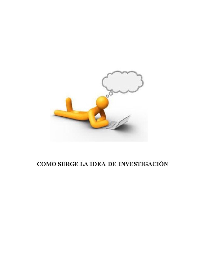 Como Surge La Idea de Investigación | PDF | Investigación cuantitativa ...