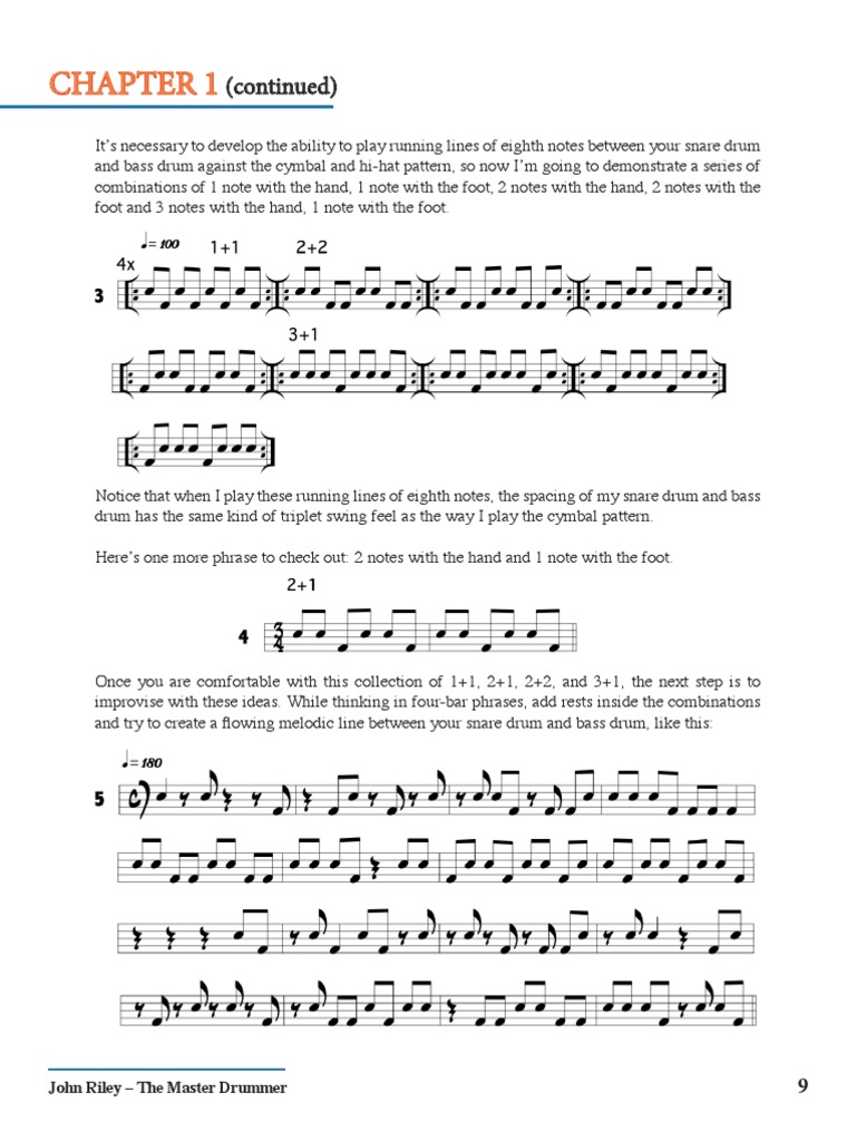 John_Riley_The_Master_Drummer-sample | PDF | Drum Kit | Jazz