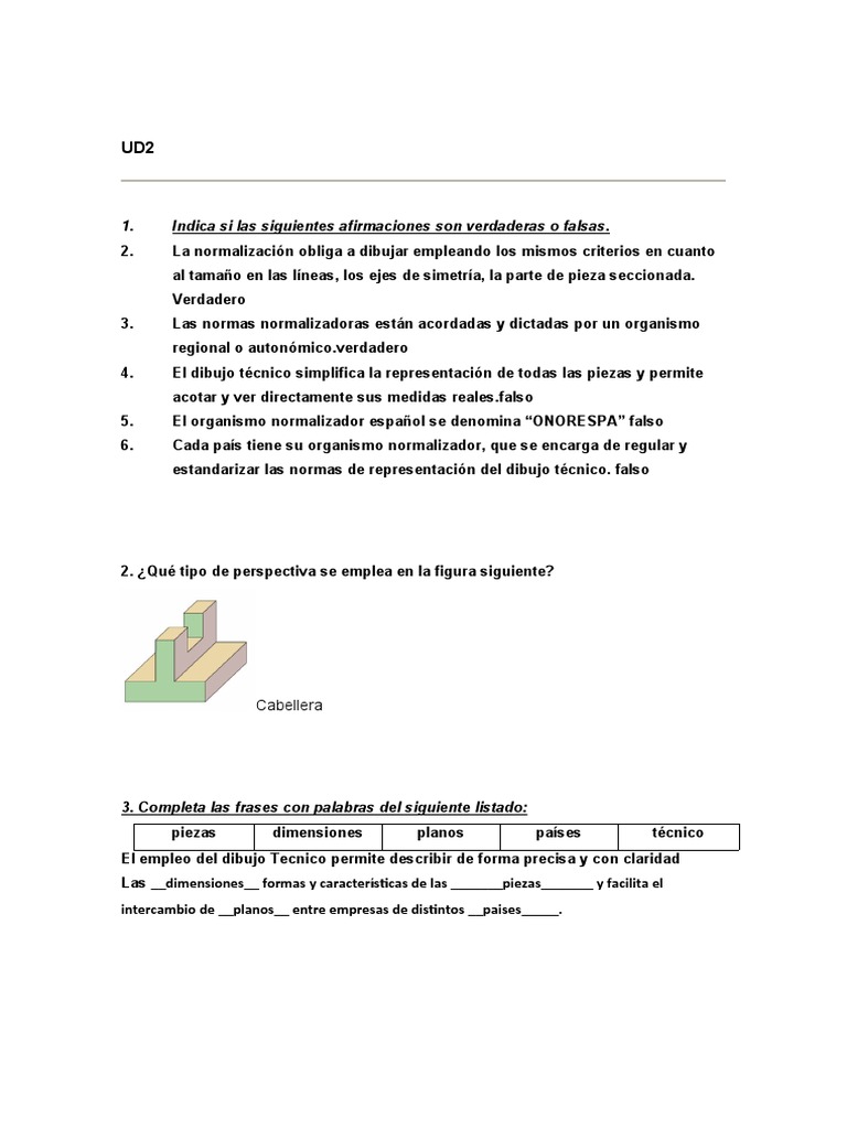 Examen UD2 | PDF | Perspectiva (Gráfica) | Dibujo técnico