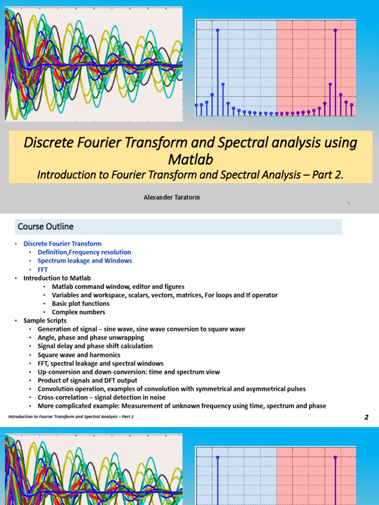 DFT & Spectral Analysis with Matlab | PDF | Spectral Density | Discrete Fourier Transform