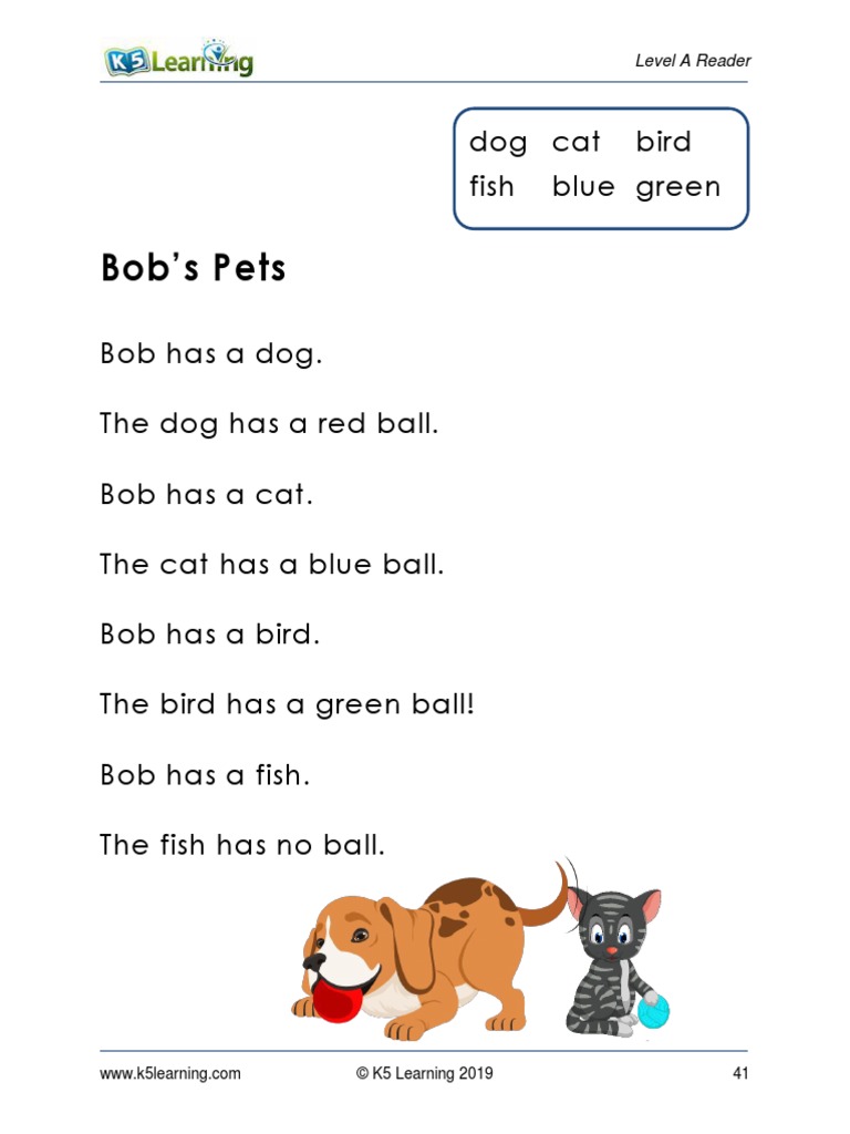 Bob's Pet Level-A-Childrens-Story | PDF | Home & Garden