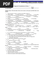 Grade 2 Science Examination | PDF | Electricity | Magnetic Field