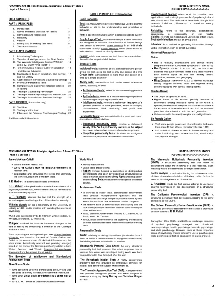Psych Assessment | PDF | Level Of Measurement | Errors And Residuals