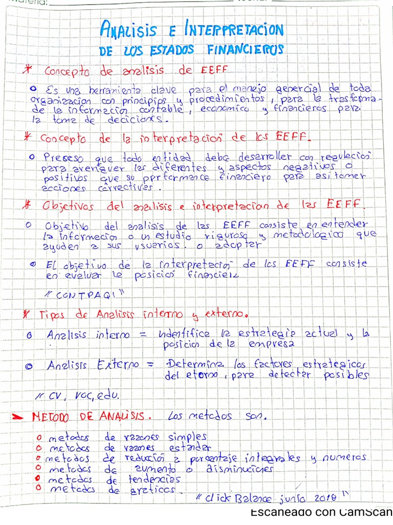 Analisis e Interpretacion de Los Estados Financieros | PDF