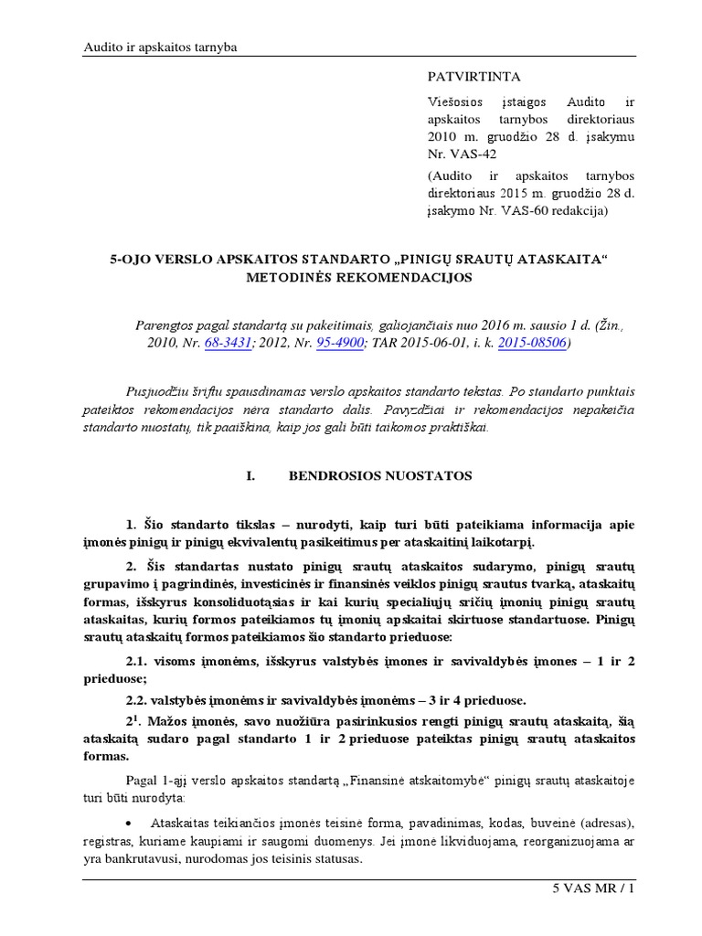 Pinigu Srautai | PDF