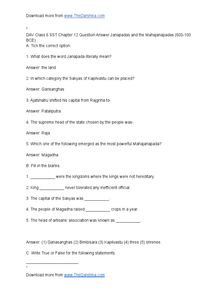 Janapadas and Maghajanapadas | PDF | Ancient India | South Asia