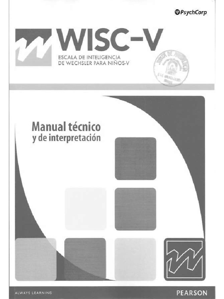 Manual Tecnico y de Interpretacion WISC V | PDF