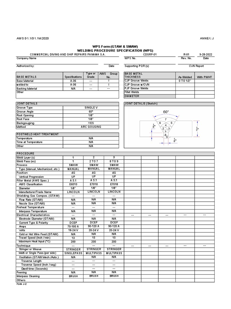 WPS SMAW - PL en V Con Gauging | PDF | Construction | Welding